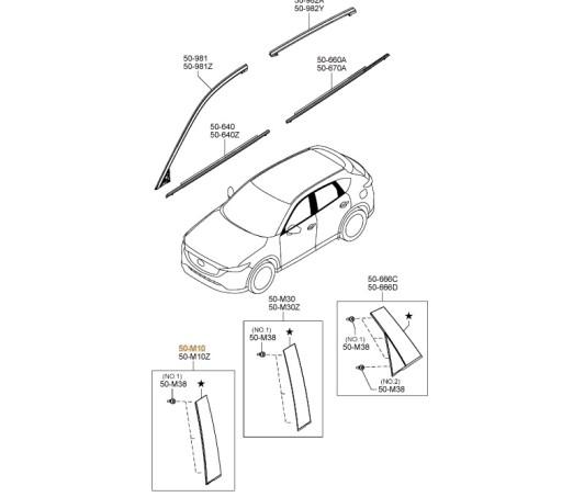 KB8A50M10F - ОРИГИНАЛЬНАЯ НАКЛАДКА НА ДВЕРЬ MAZDA CX - 5 KF купить на ...